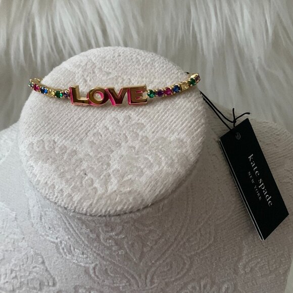 kate spade | Jewelry | Kate Spade Like Magic Love Tennis Bracelet In ...